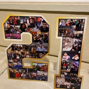Custom Number Photo Collage - Etsy