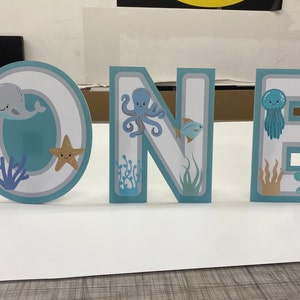 Under the Sea, Theme Birthday Letters, Custom Underwater Theme Letters ...