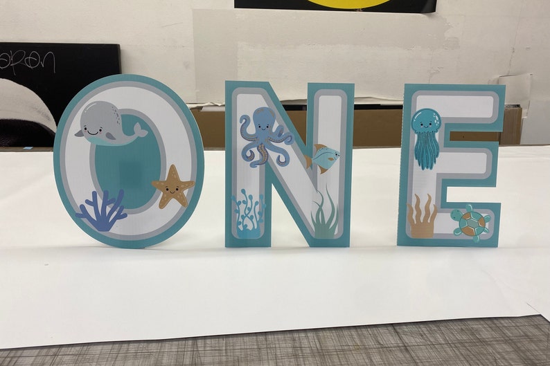 Under the Sea, Theme Birthday Letters, Custom Underwater Theme Letters ...