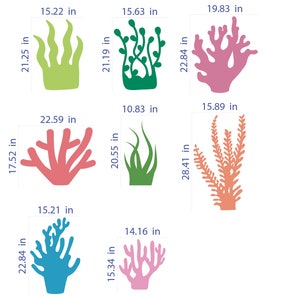 Ocean Pastel Coral, Seaweed, and Kelp Cutouts I Under the Sea Party ...