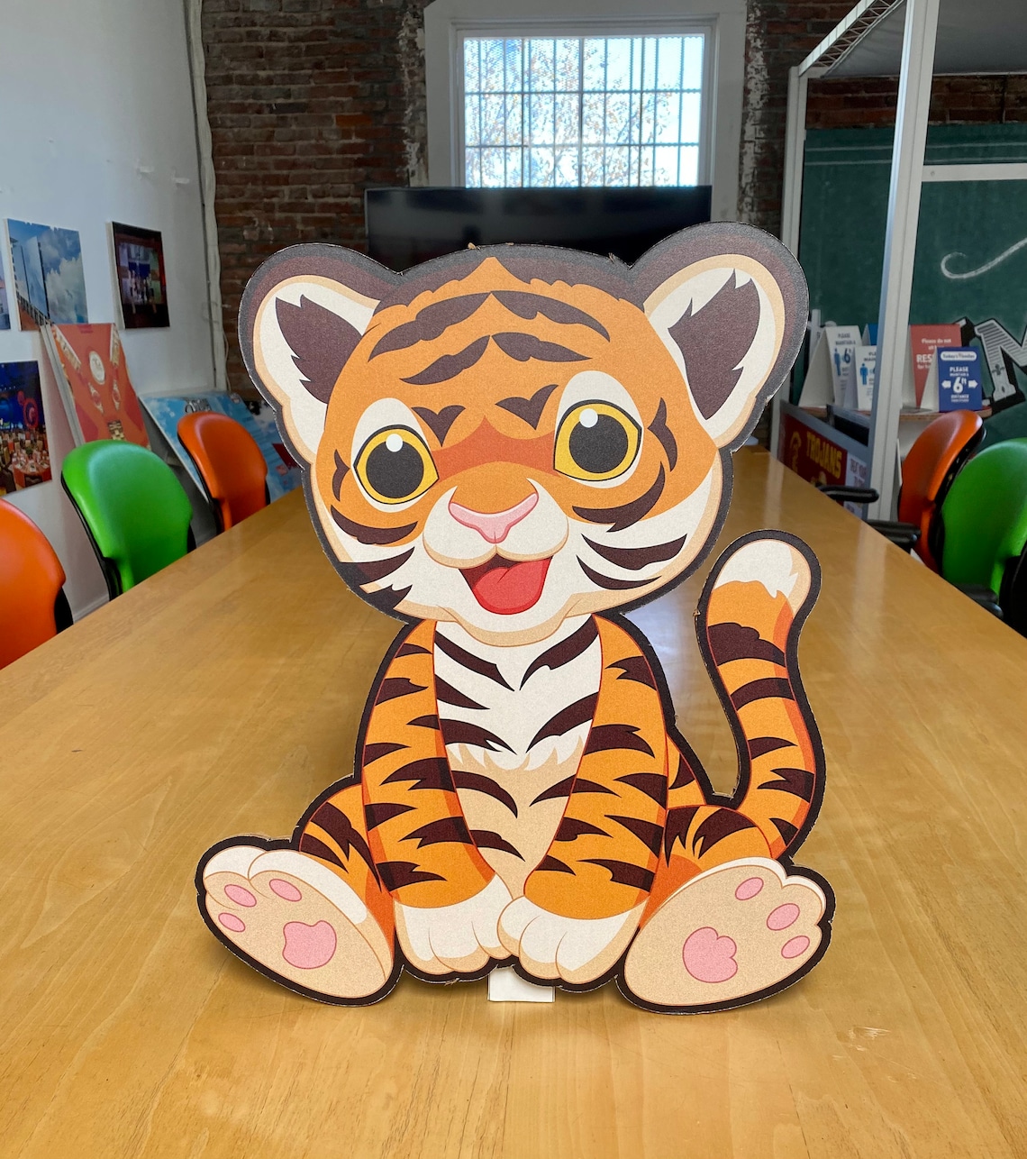 Large Tiger Cutout Cute Tiger Baby Shower Props Baby Shower | Etsy