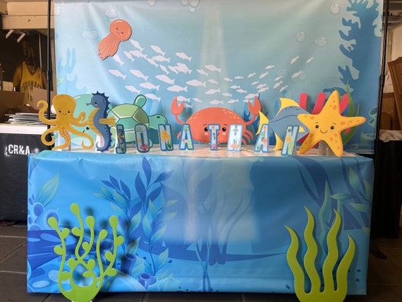 Under the Sea Theme Birthday Letters Custom Underwater Theme - Etsy