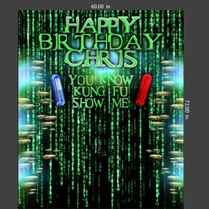 Personalized Matrix Party Themed Backdrop Decor - Etsy