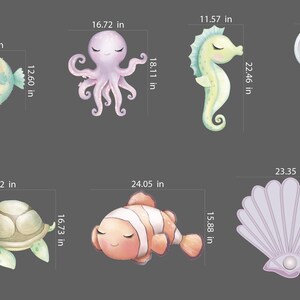 Little Sea Creatures Water Colors, Pastel Sea Creatures, Girl ...