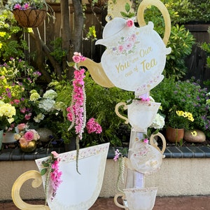 Mother's Day Tea Decoration, Large Tea Cup and Teapot Cutout, You Are ...