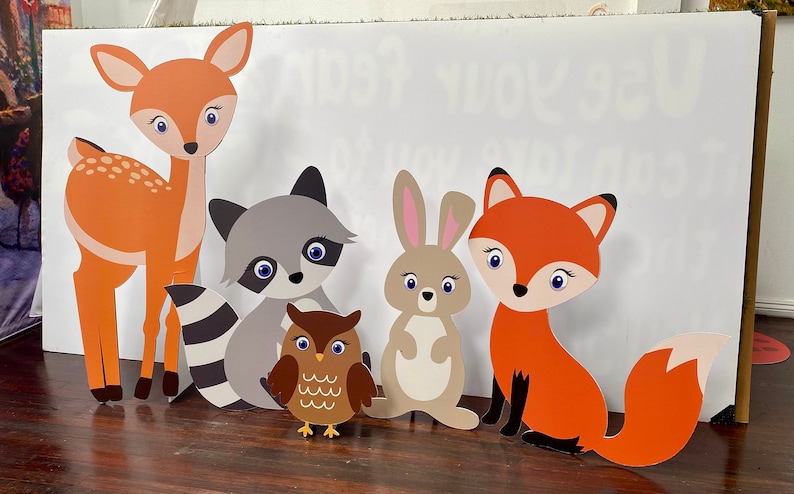 Woodland Animals Party Kit Decor Forest Animals Birthday - Etsy