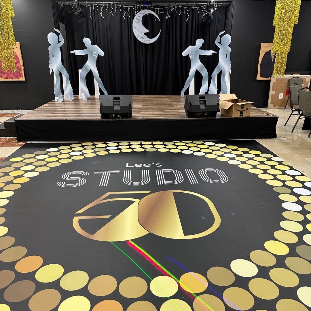 Studio 54 Disco Party Decor, Coroplast Moon and Dancer Cutouts - Etsy