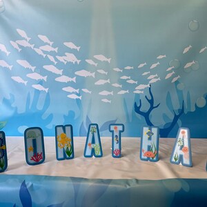 Under the Sea, Theme Birthday Letters, Custom Underwater Theme Letters ...