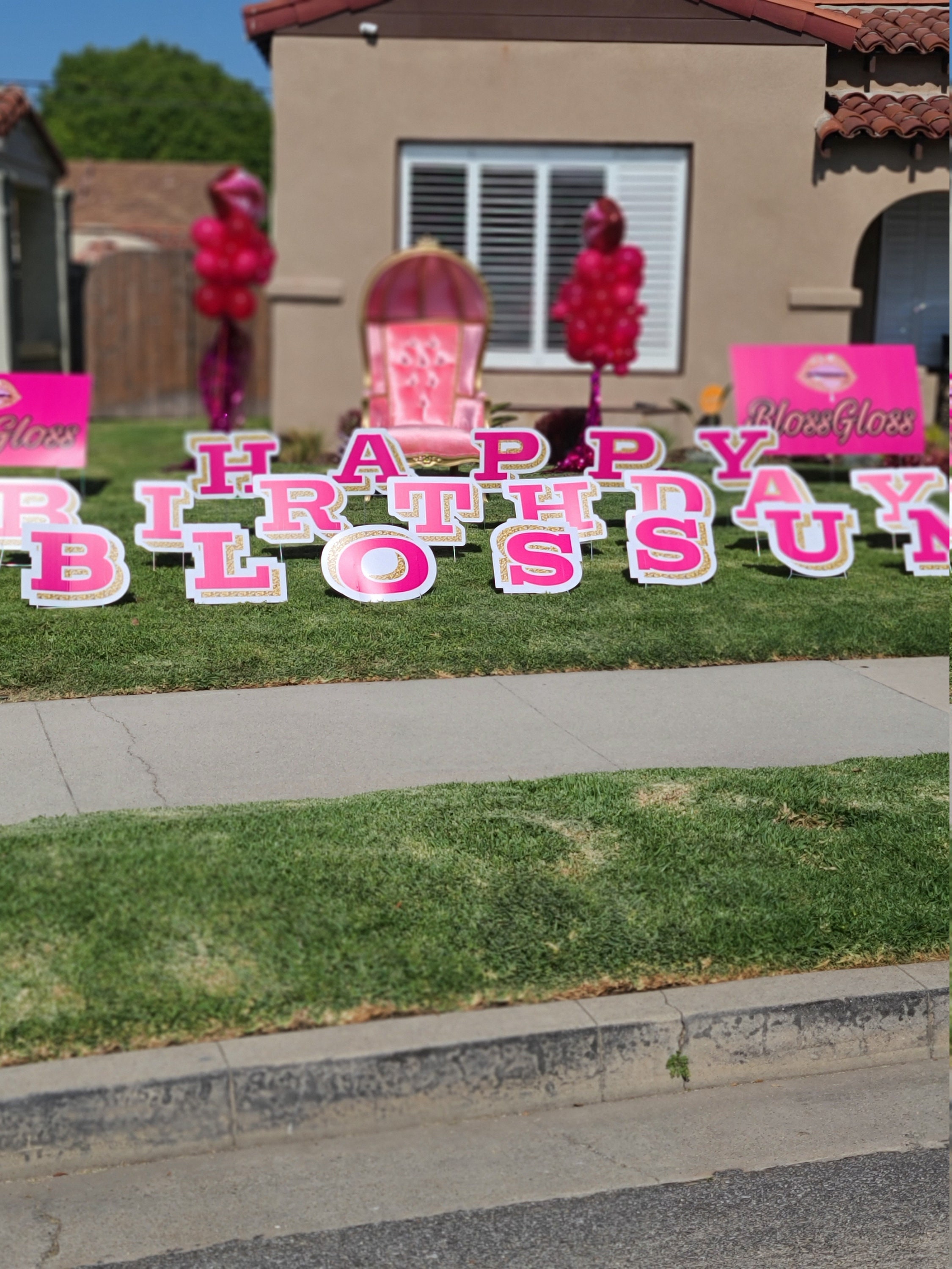 LARGE Personalized Happy Birthday Yard Sign Customized to Your Event ...