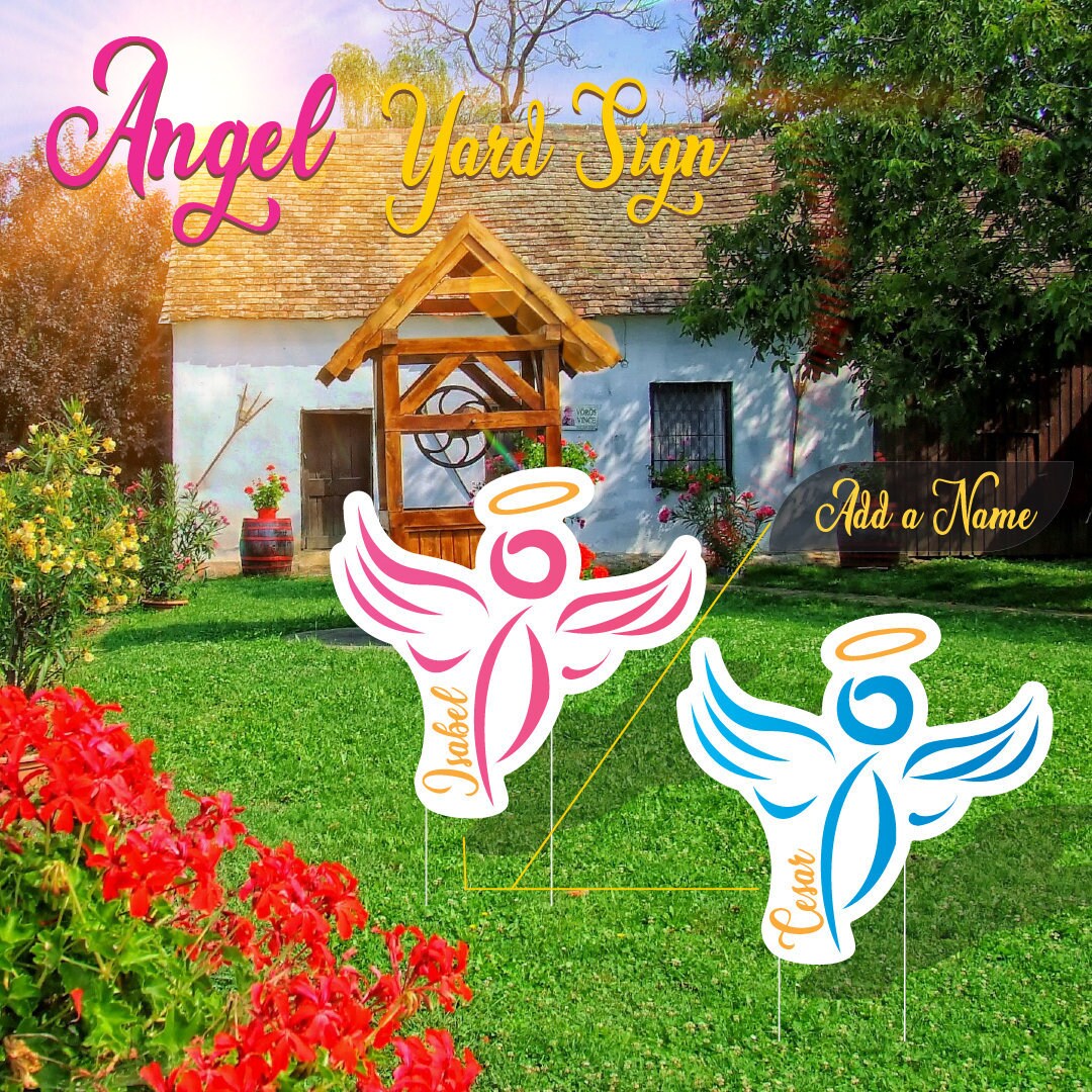 Christmas: Custom Angel Yard Sign - Christmas Signs Decor - Etsy