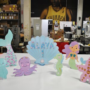 Mermaid Theme Birthday Party, Under the Sea Personalized. Mermaid Prop ...