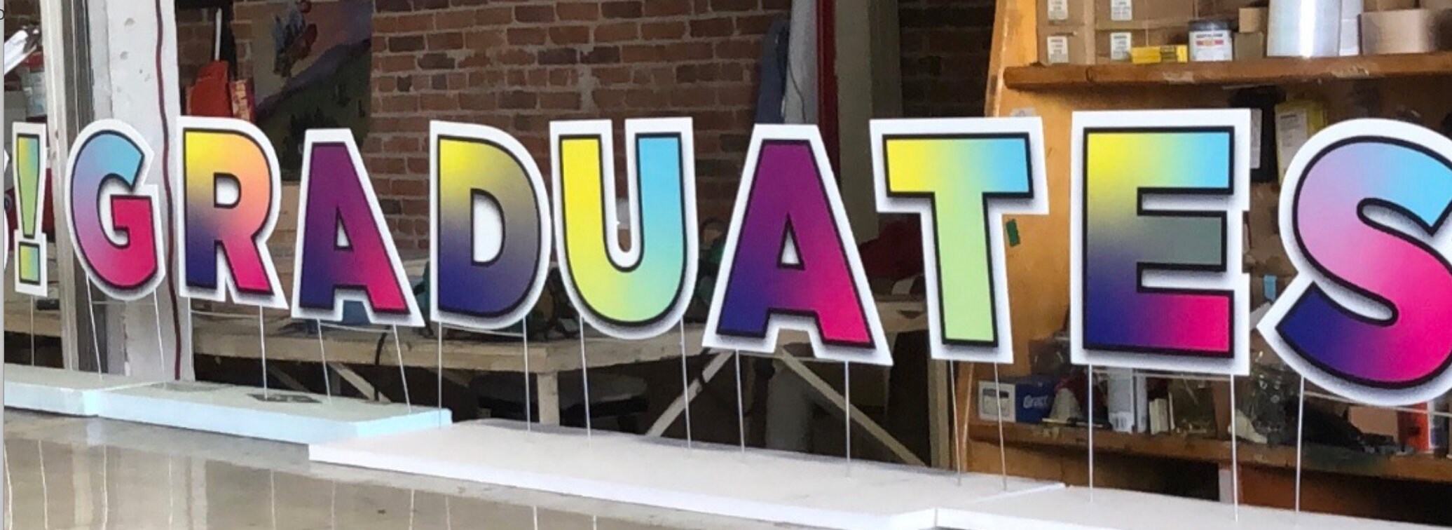 Large Congratulations Graduates Yard Sign Colorful | Etsy