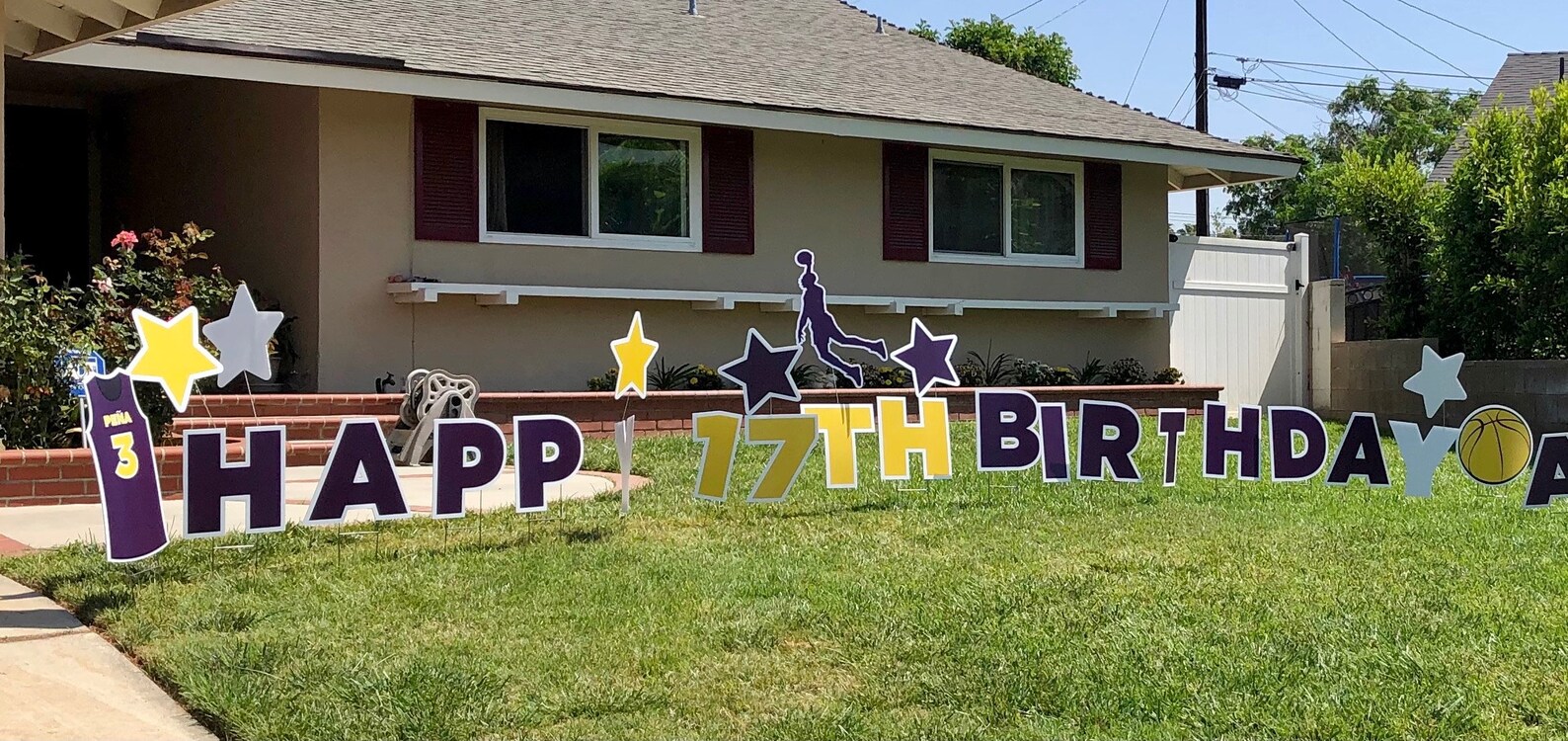 LARGE Personalized Happy Birthday Yard Sign Customized to Your - Etsy
