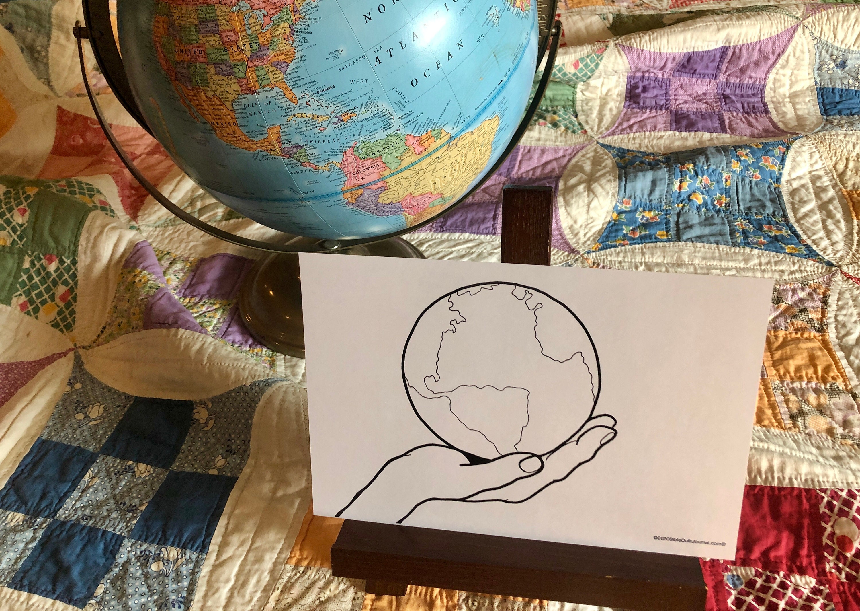 World in His Hands Template Set - Etsy