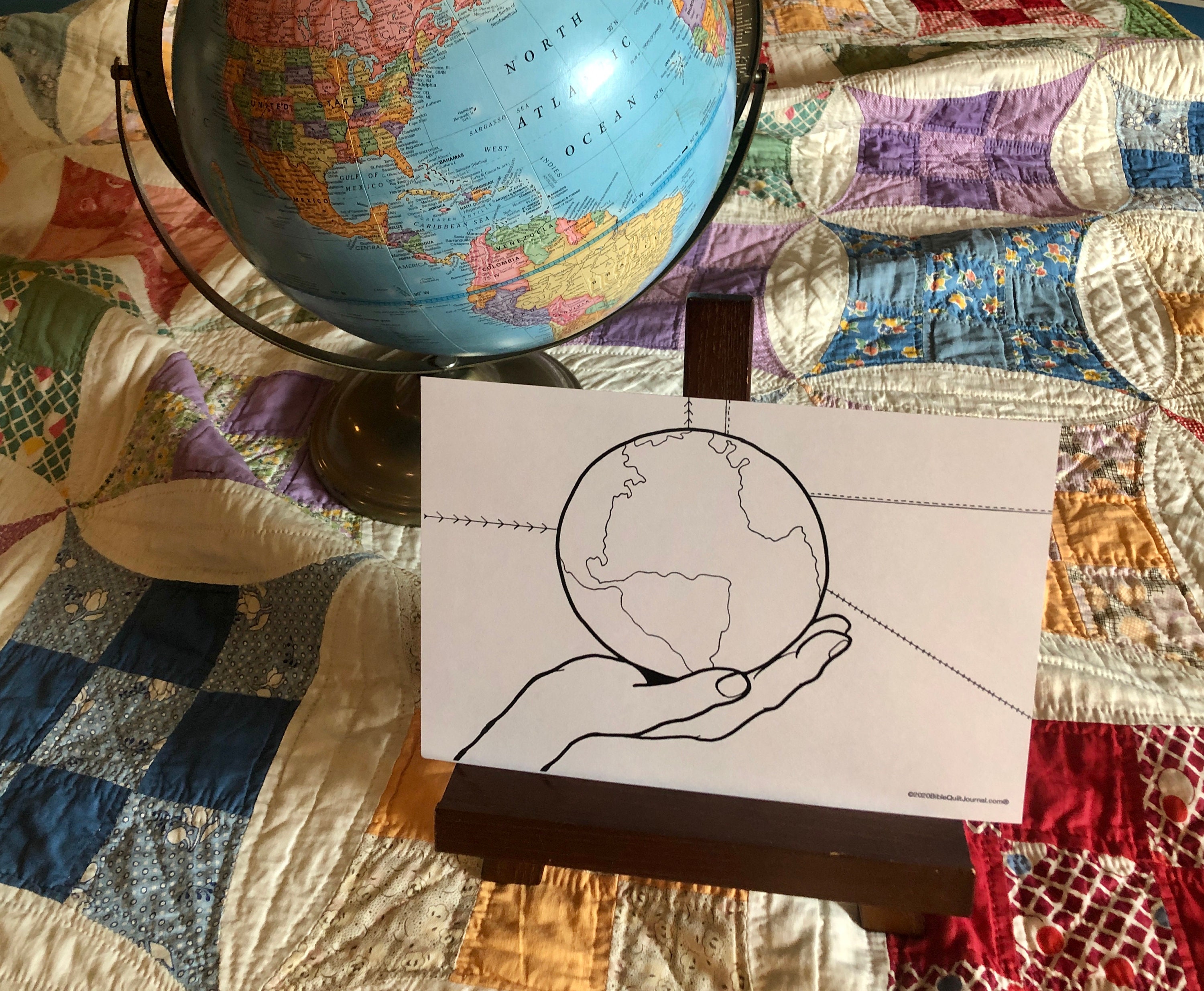 World in His Hands Template Set - Etsy