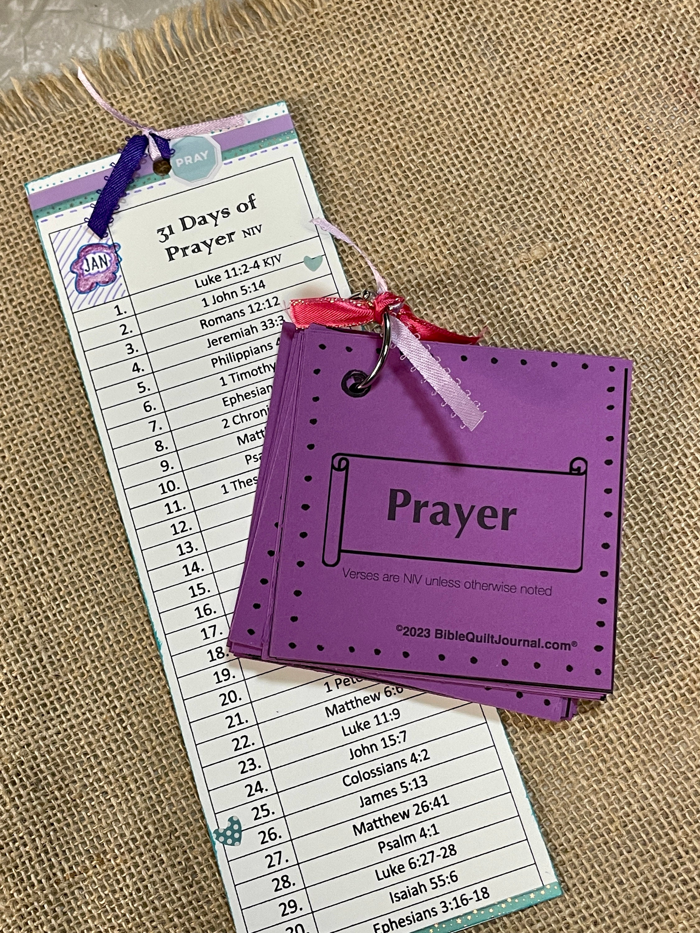 Prayer Flip Card Set for Bible Quilt®journal - Etsy