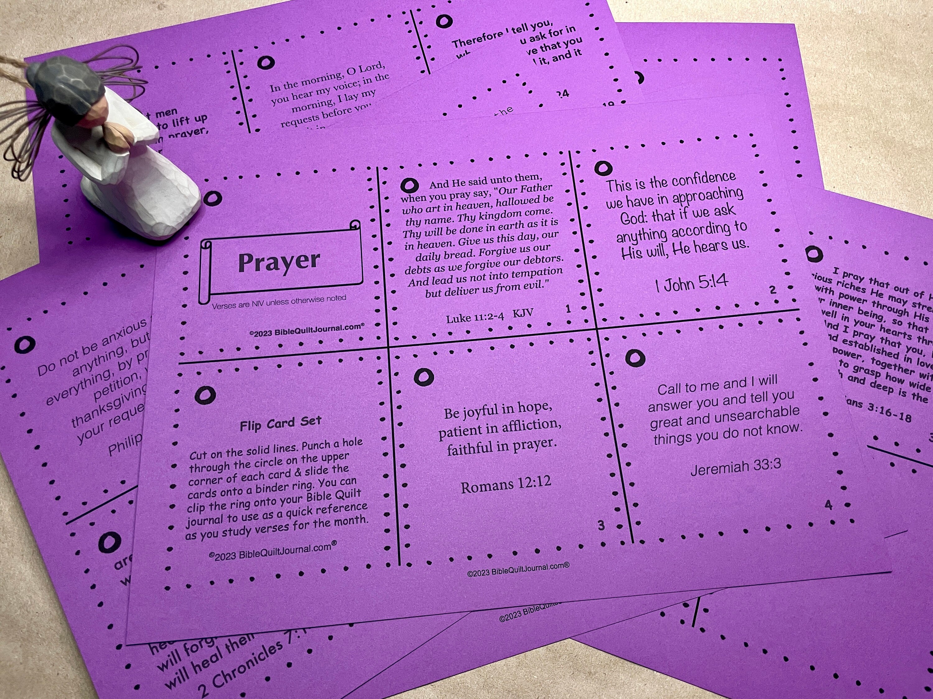 Prayer Flip Card Set for Bible Quilt®journal - Etsy