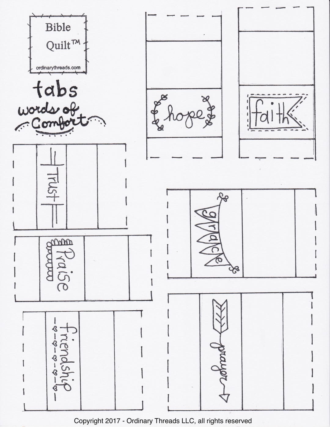 Words of Comfort Tab Sheet for Bible Quilt® Journal - Etsy