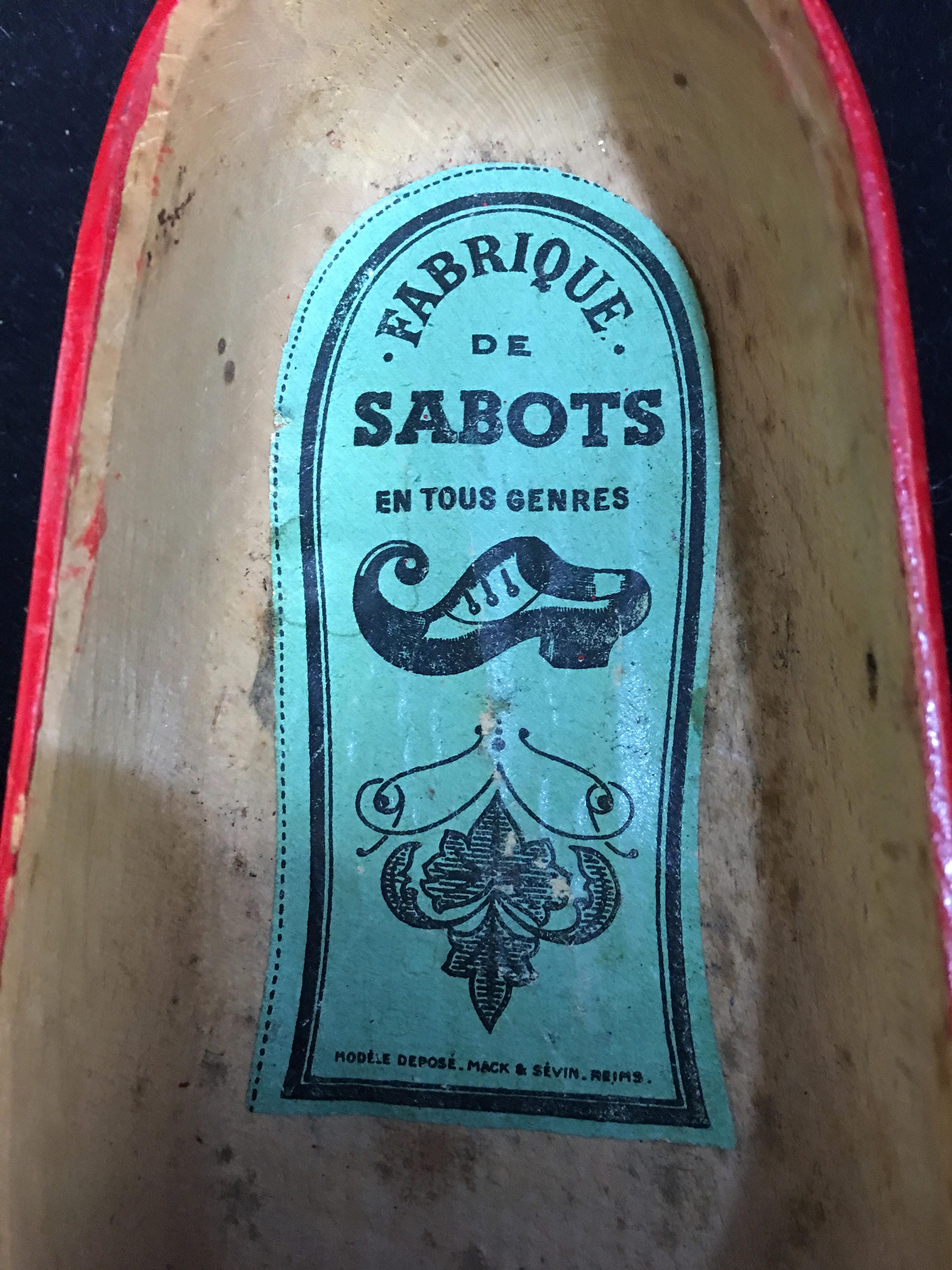 Vintage Fabrique de Sabots Women's Red Clogs