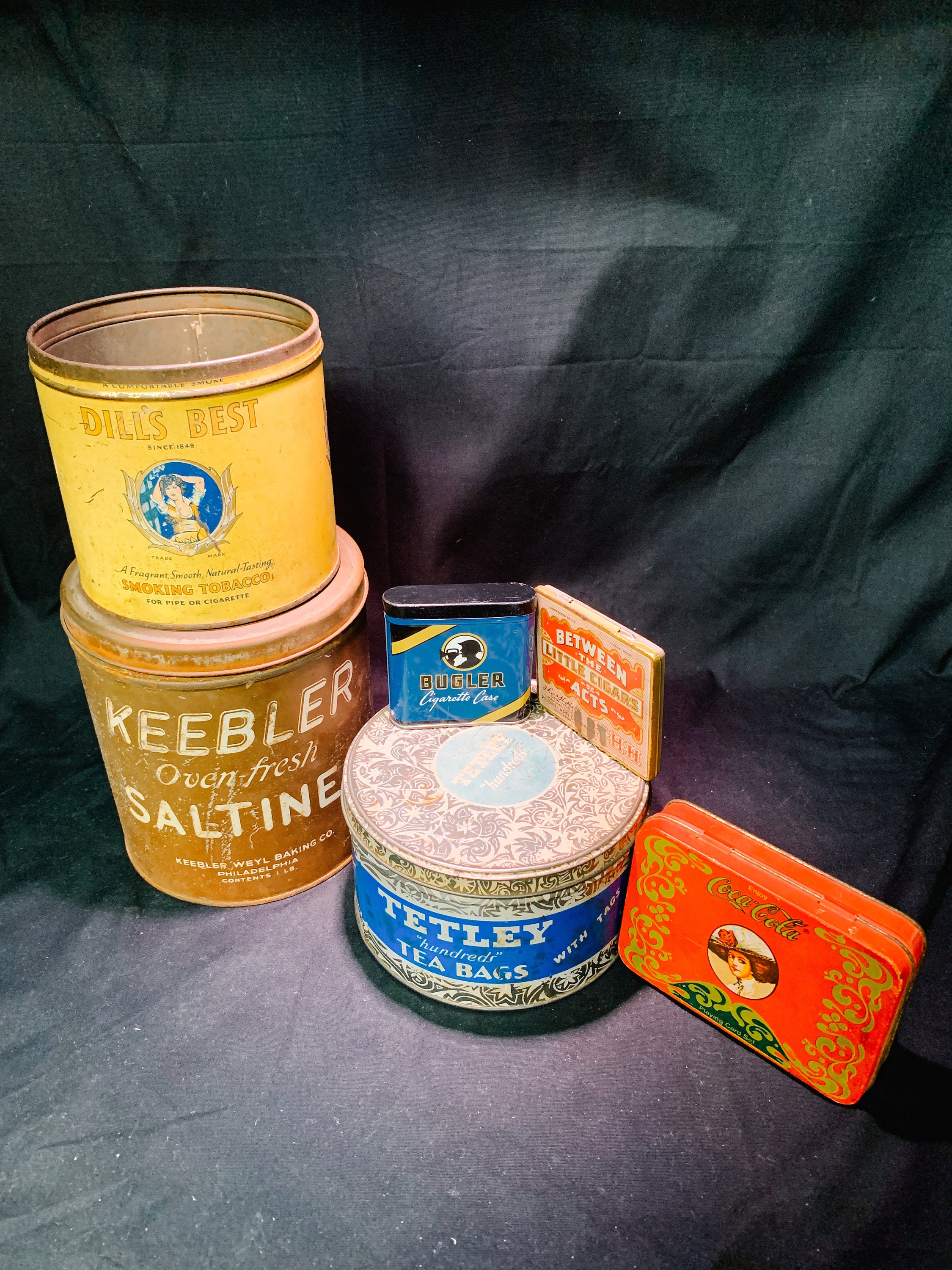 Vintage Advertising Tins (Lot of 6)