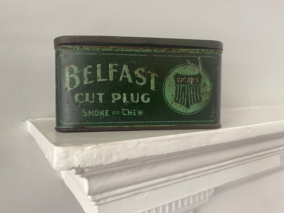 Antique Tobacco Advertisement Tin Belfast Cigars - Etsy
