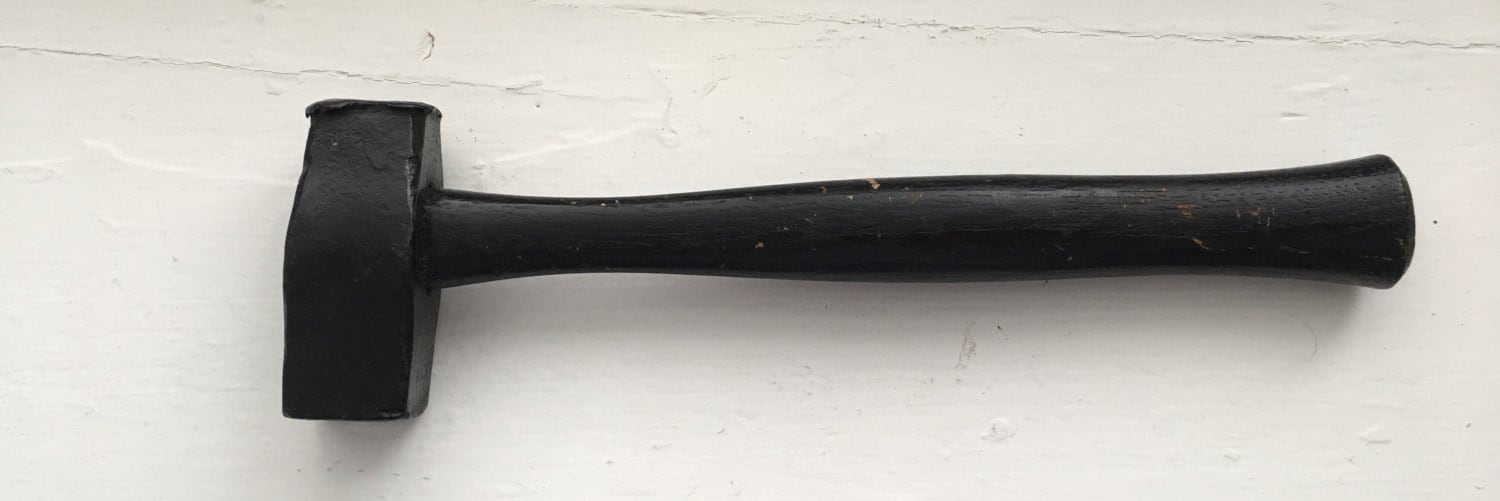 Cast Iron Mallet with Black Wood Handle