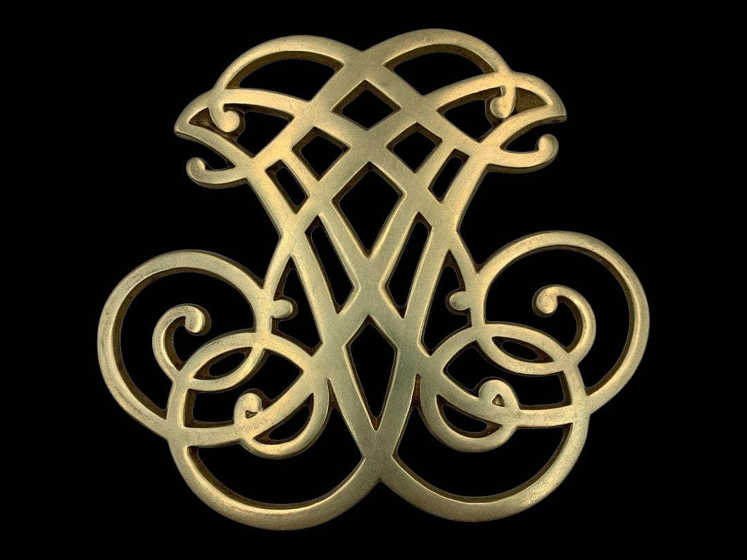 Solid Brass Thomas Jefferson Design Cipher Trivet Copyright 1951 - Etsy