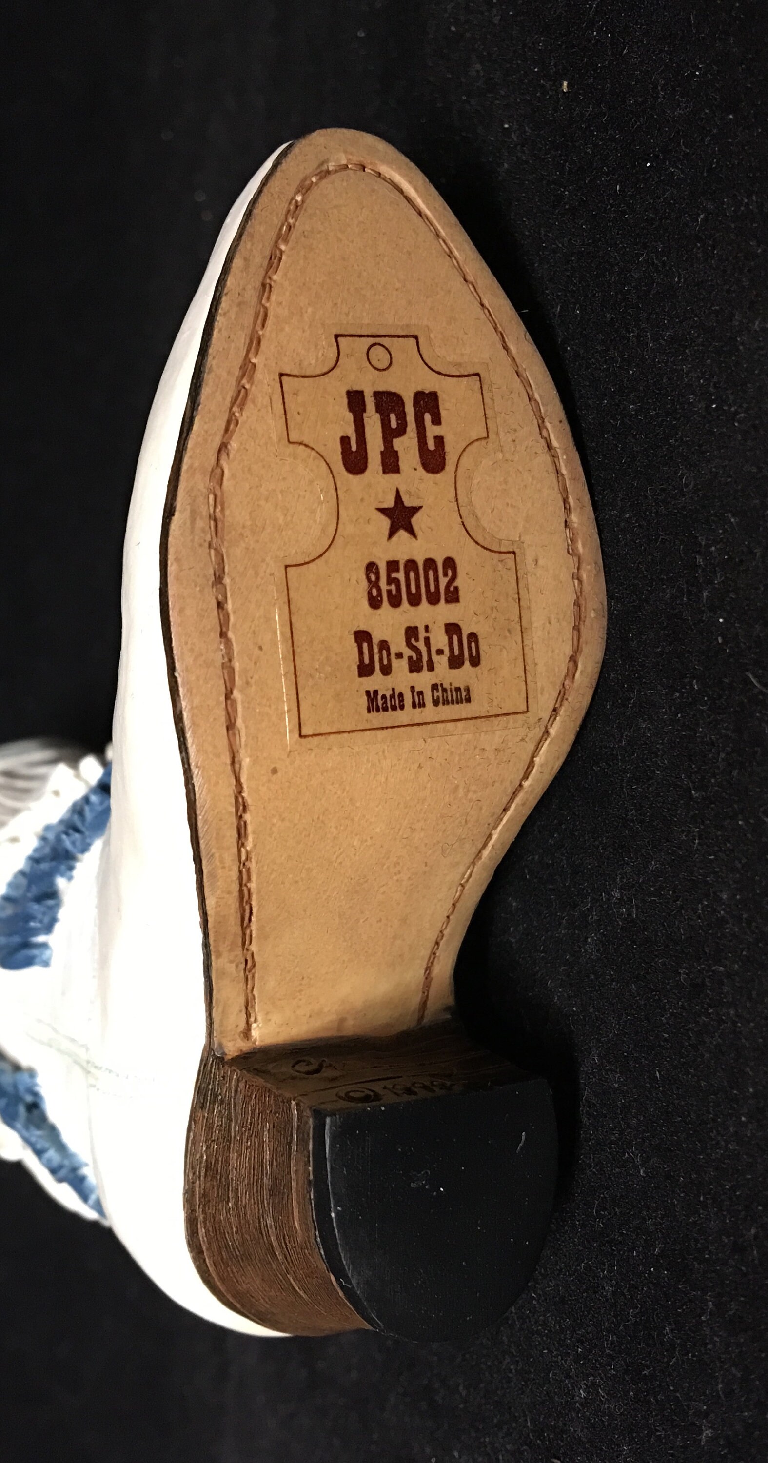 Vintage Just Plain Country JPC Miniature Country Boots, Do-Si-Do #85002
