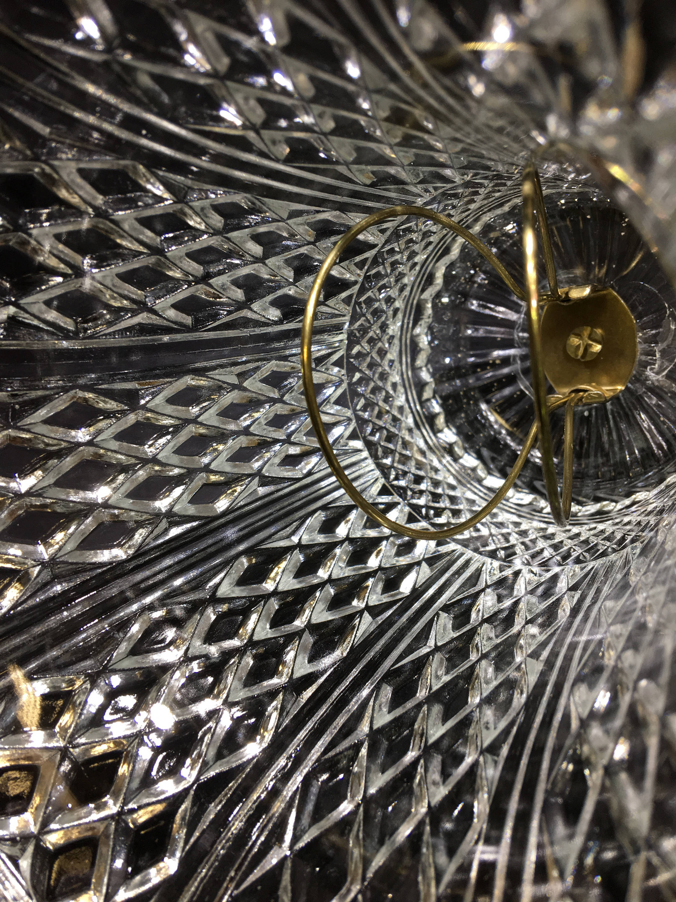 Vintage Cut Glass Convertible Lamp Shade