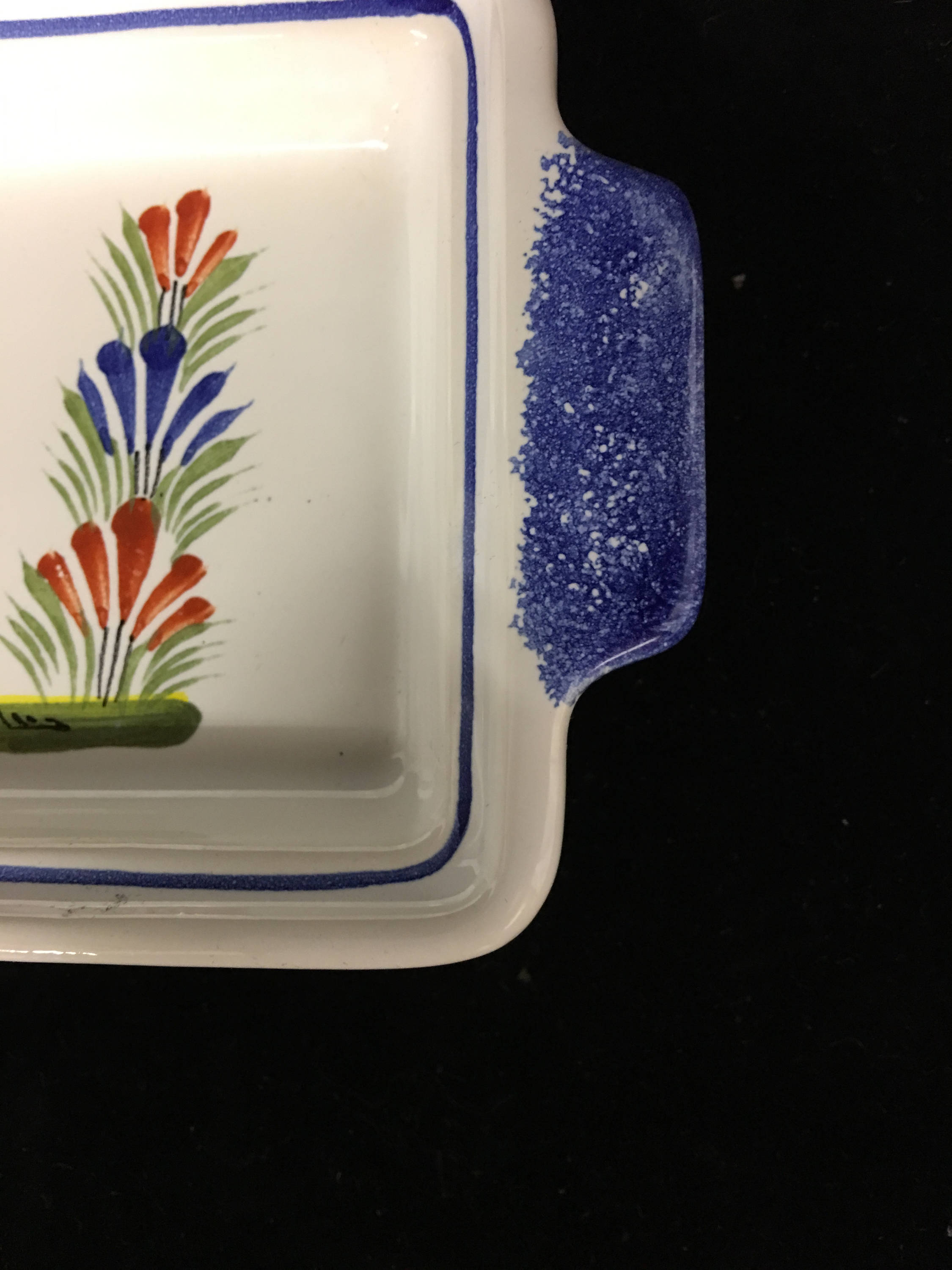 Vintage HB Henriot Quimper Small Rectangular Dish