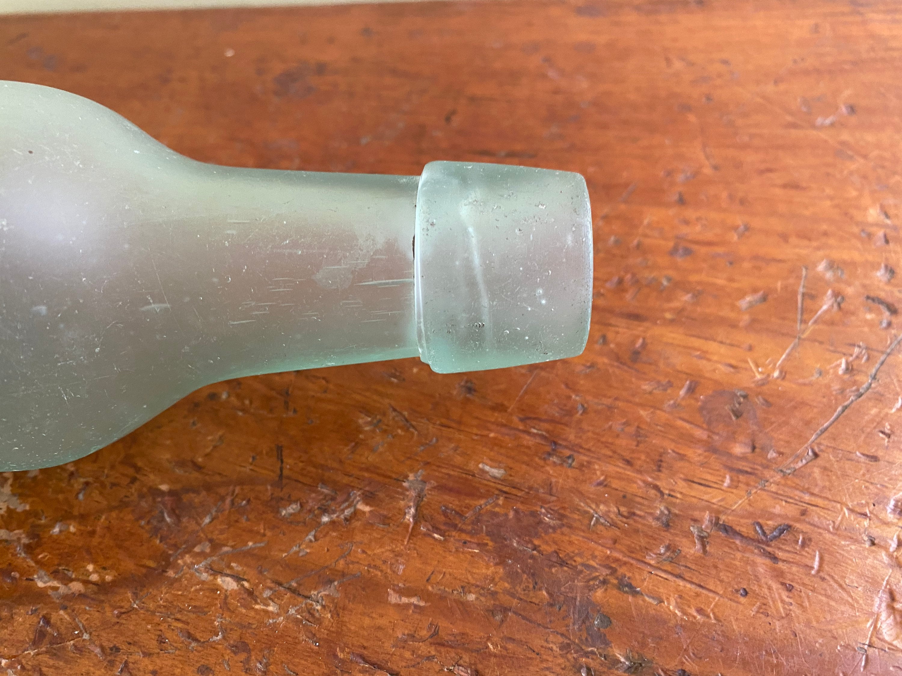 Antique Glass Torpedo Bottle