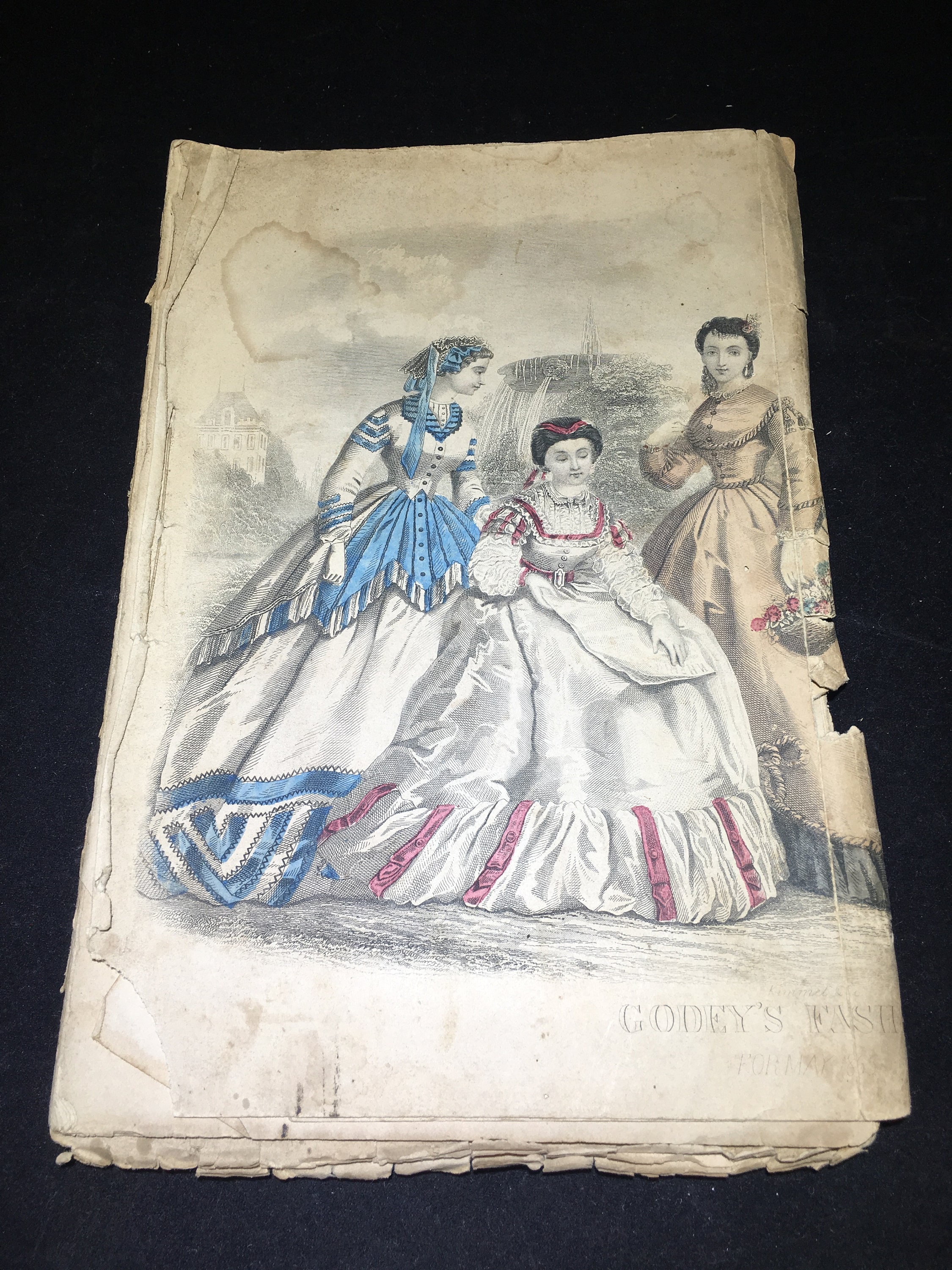 Antique Godey's Lady's Book and Magazine, Philadelphia May 1865