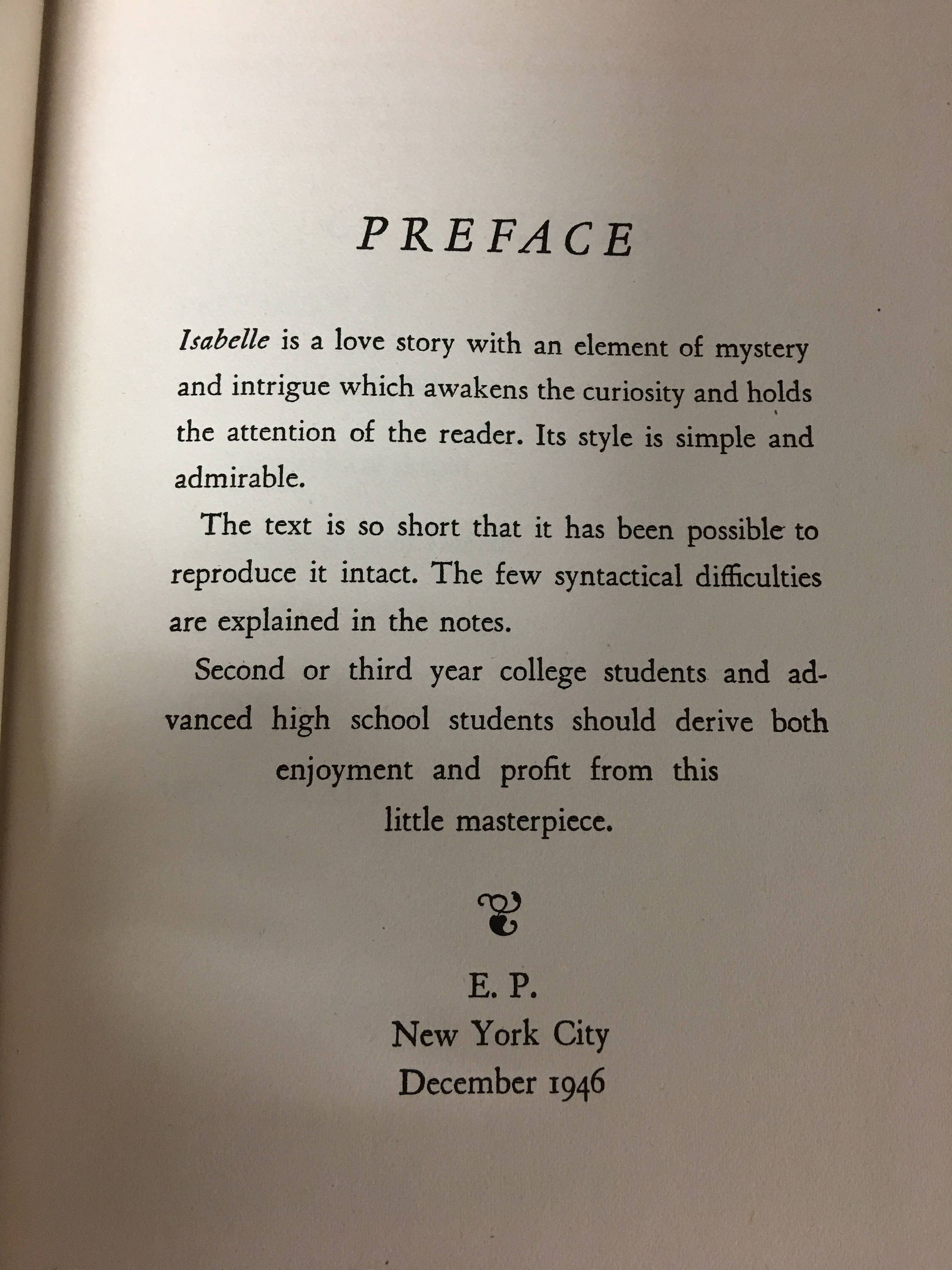 Vintage 1947 Book, Isabelle by Andre Gide (in French)