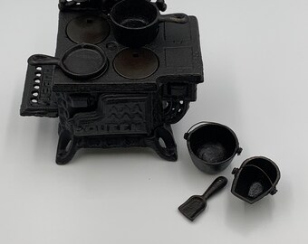 Antique Miniature Crescent Cast Iron Stove Rare Complete Salesman ...