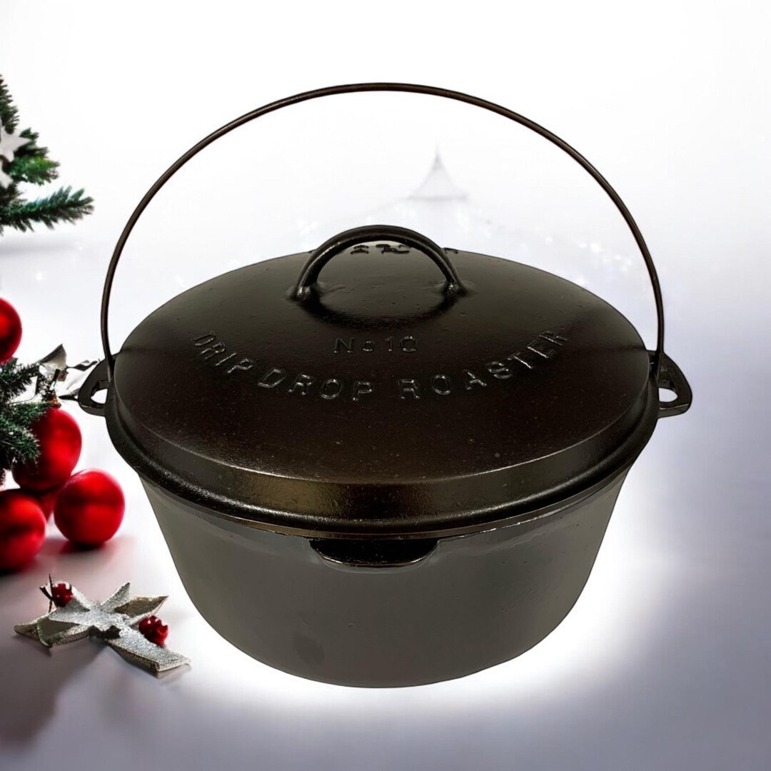 Wagner Ware No. 10 Drip Drop Roaster With Trivet, COMPLETE - Etsy