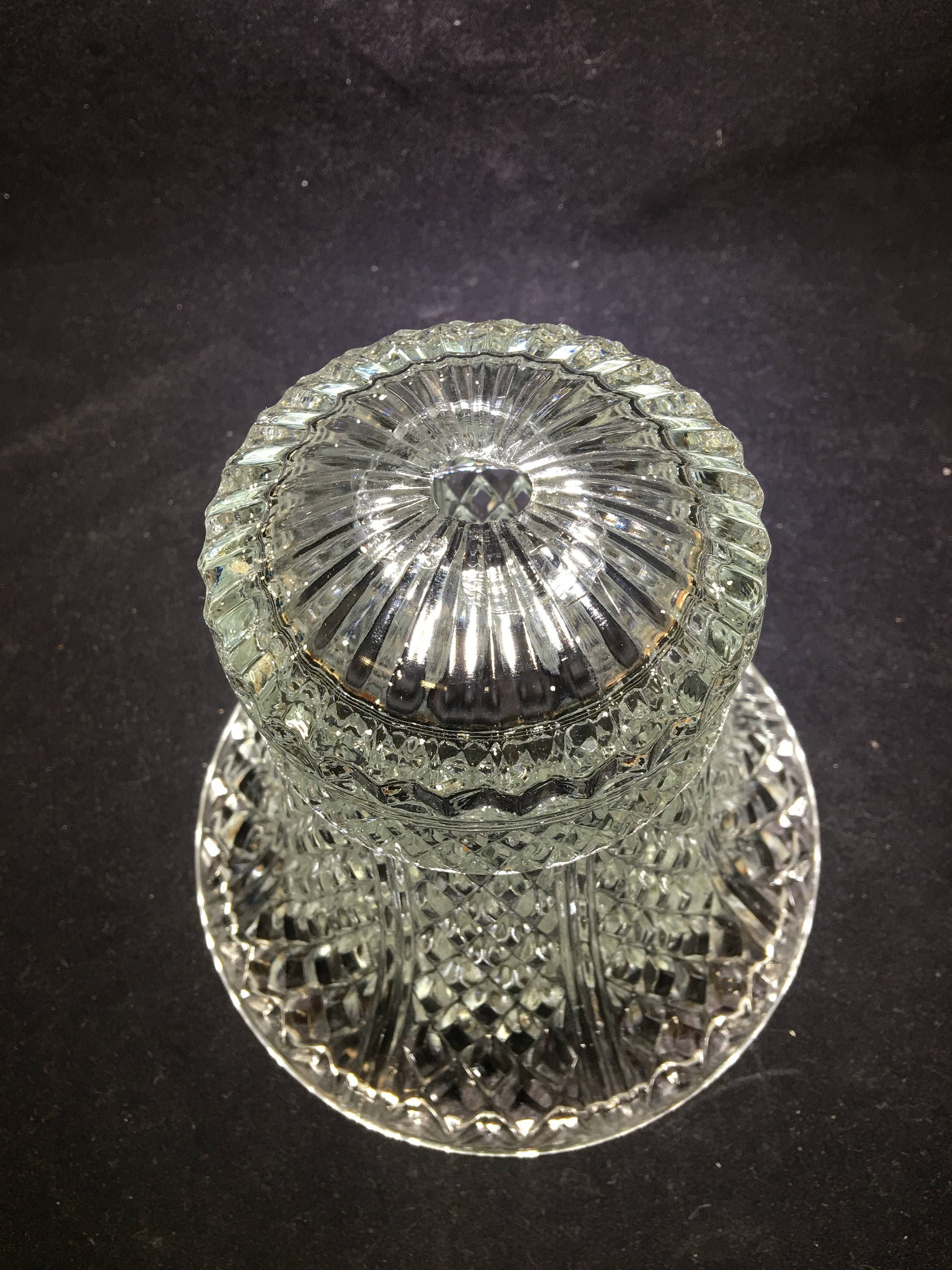 Vintage Cut Glass Convertible Lamp Shade