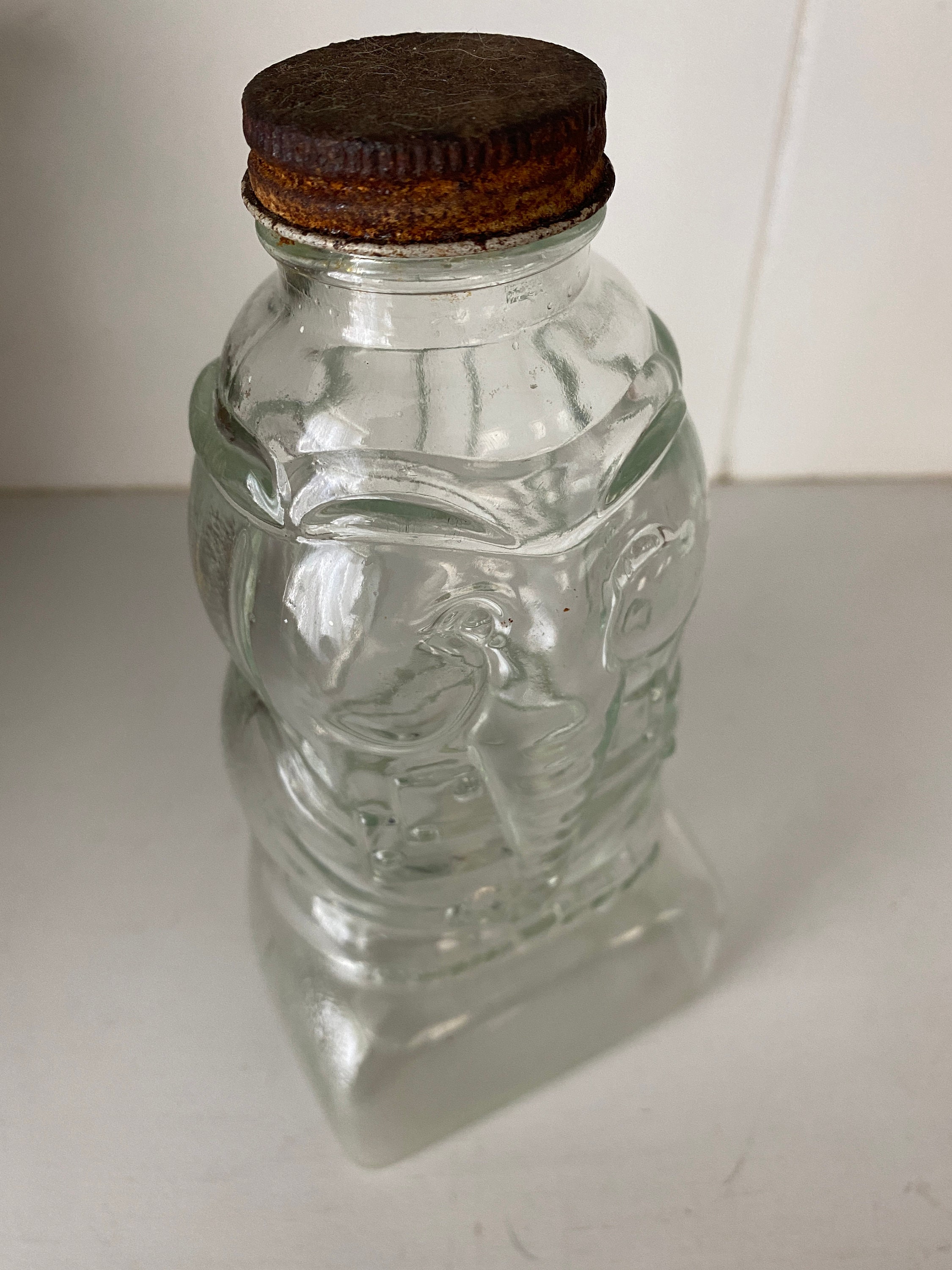 Glass Elephant Syrup Bottle Castle Products Co. Newark, NJ