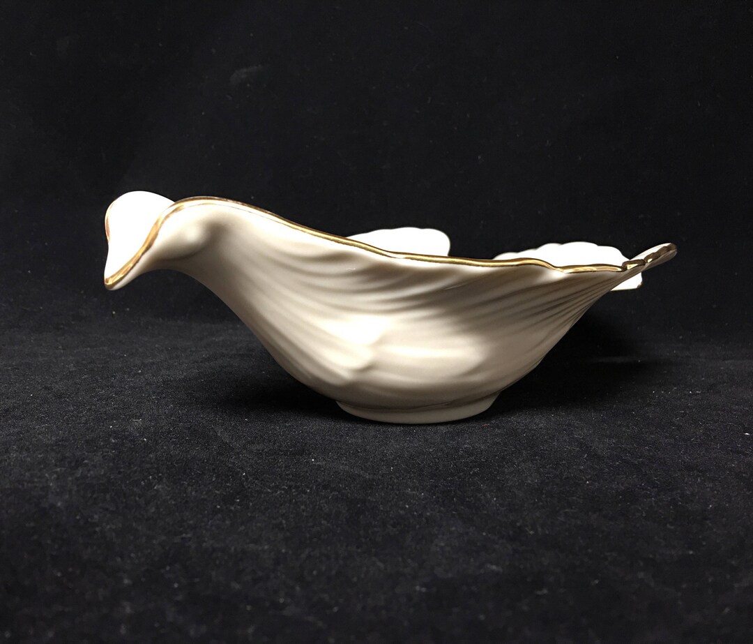 Vintage Lenox 24K oro recortado hueso China Dove Dish - Etsy España