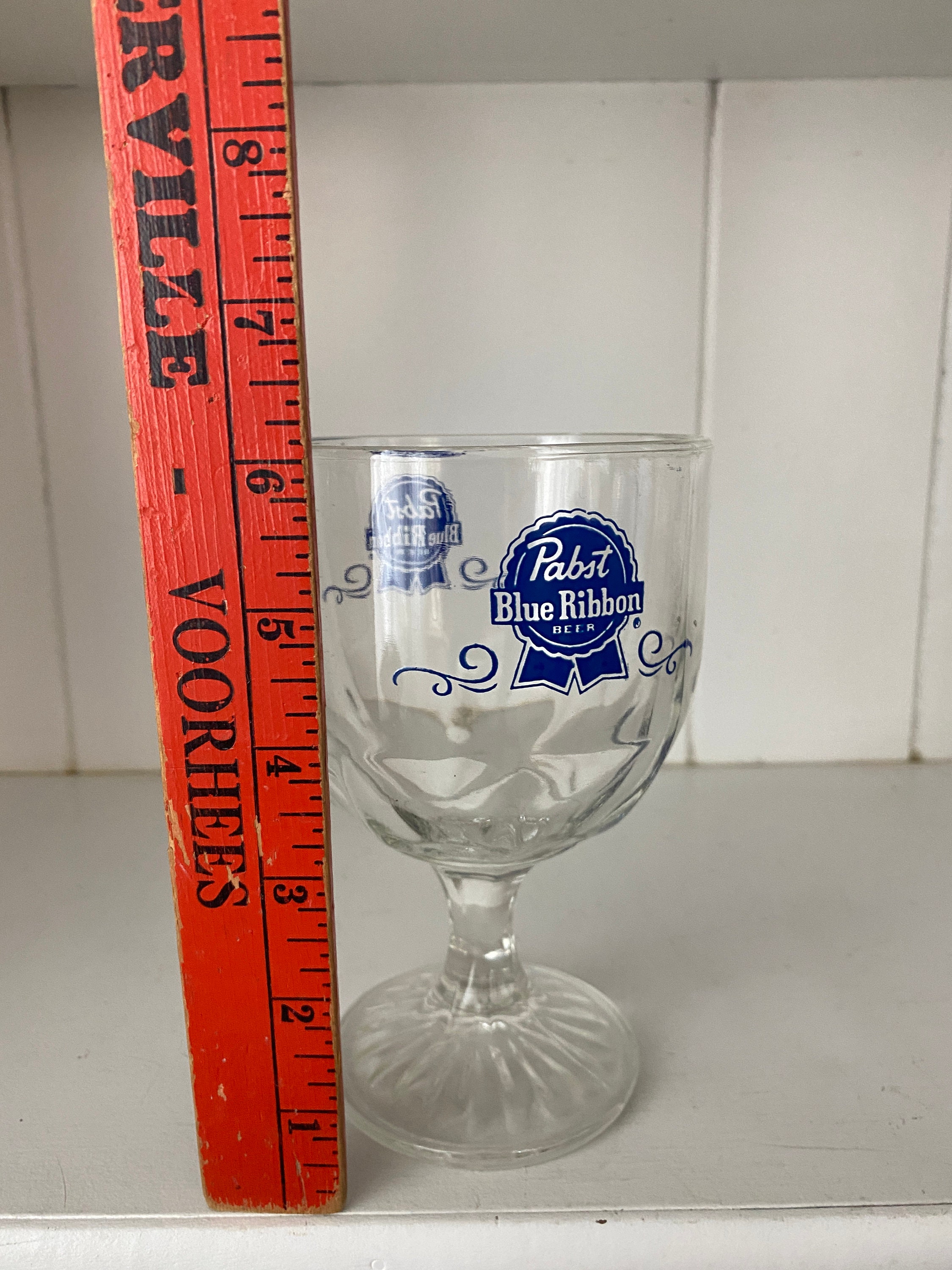 Pabst Blue Ribbon Glass Goblet