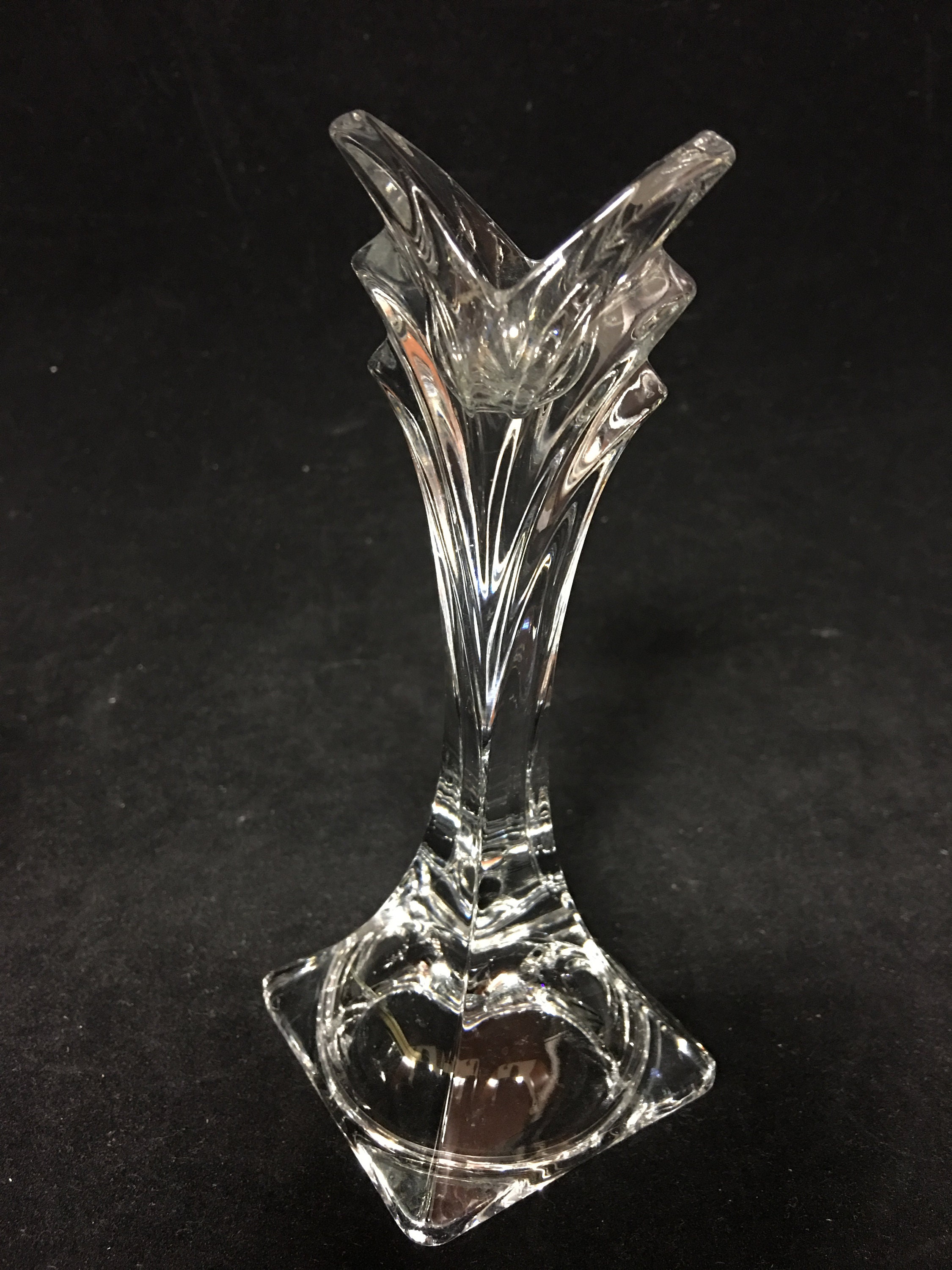 Vintage Pair of Small Crystal Candlesticks