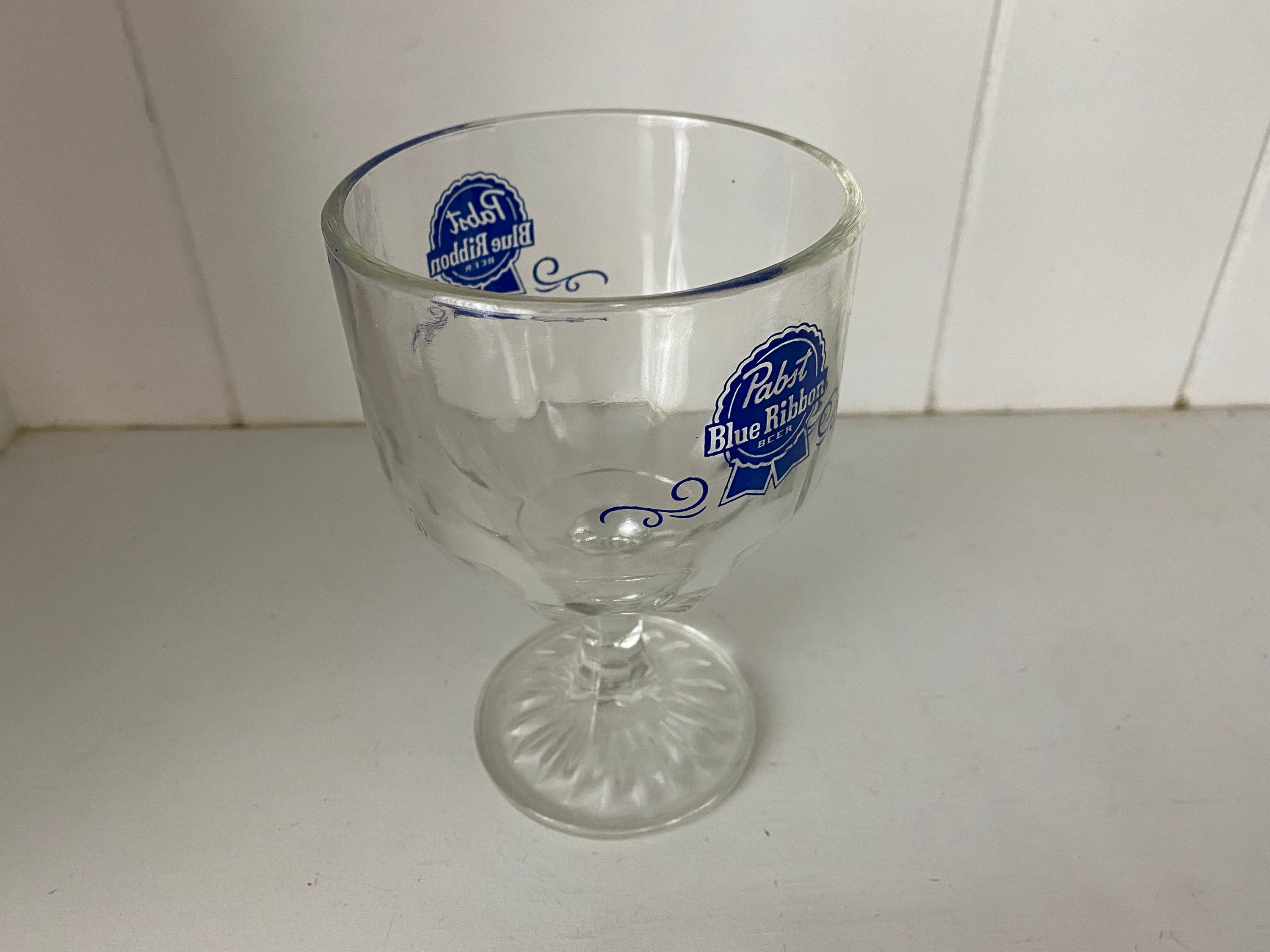 Pabst Blue Ribbon Glass Goblet
