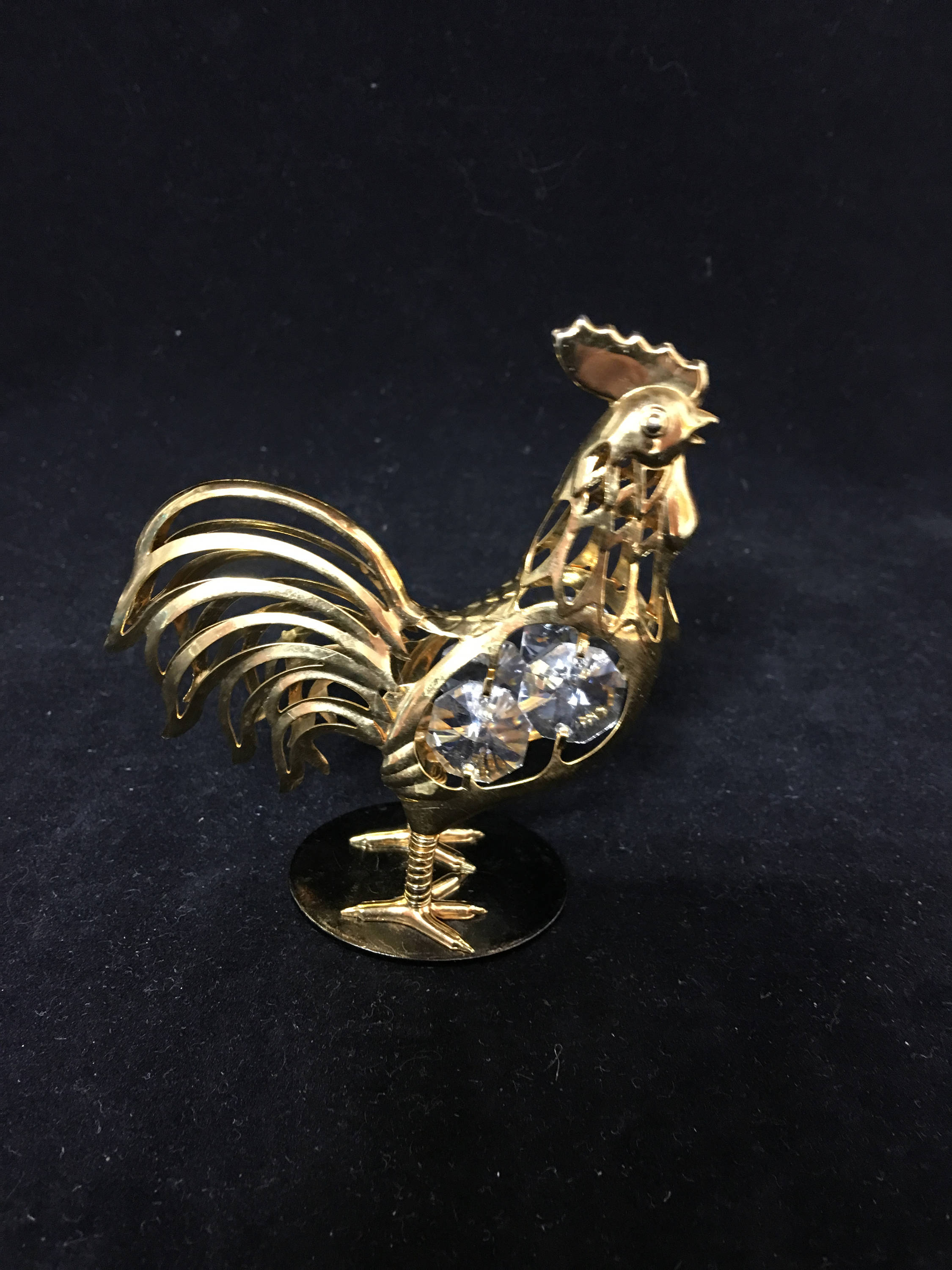 Vintage Crystal Millennium Miniature Rooster