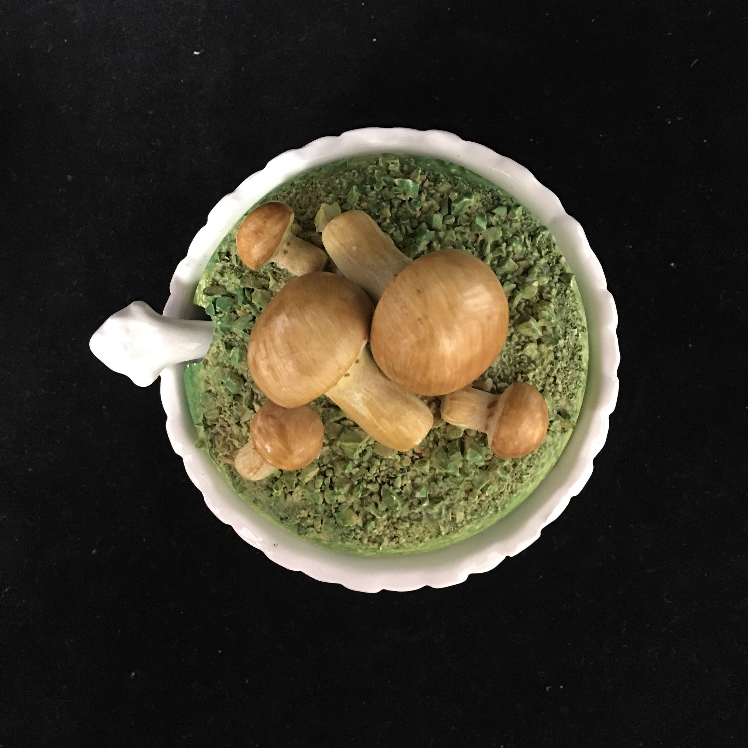 Vintage Italian Made Mushroom Cap Jam/Condiment Jar