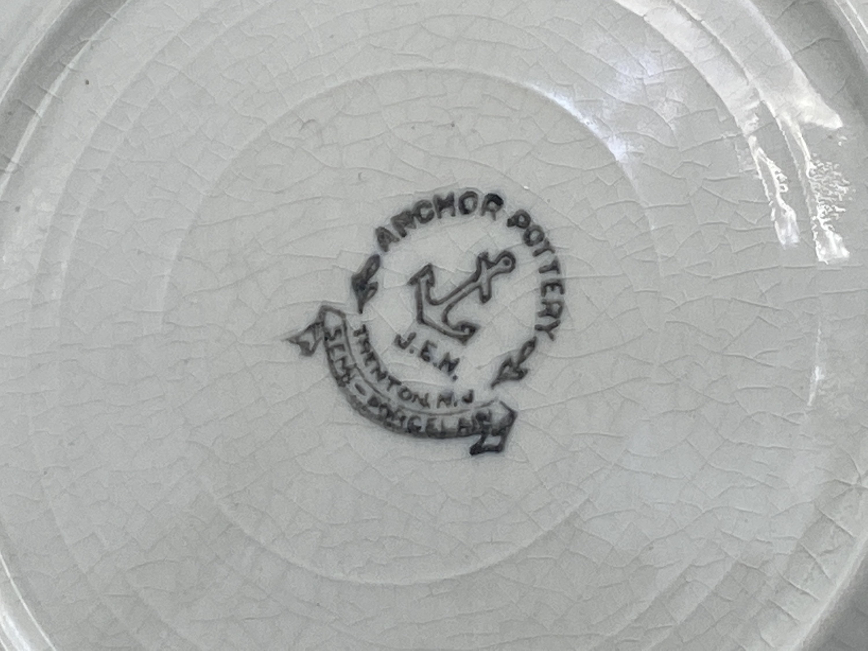 Rare Antique Anchor Pottery Trenton, New Jersey JEM Semi-Porcelain ...