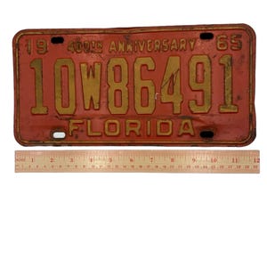 1965 Florida 400th Anniversary License Plate - Etsy