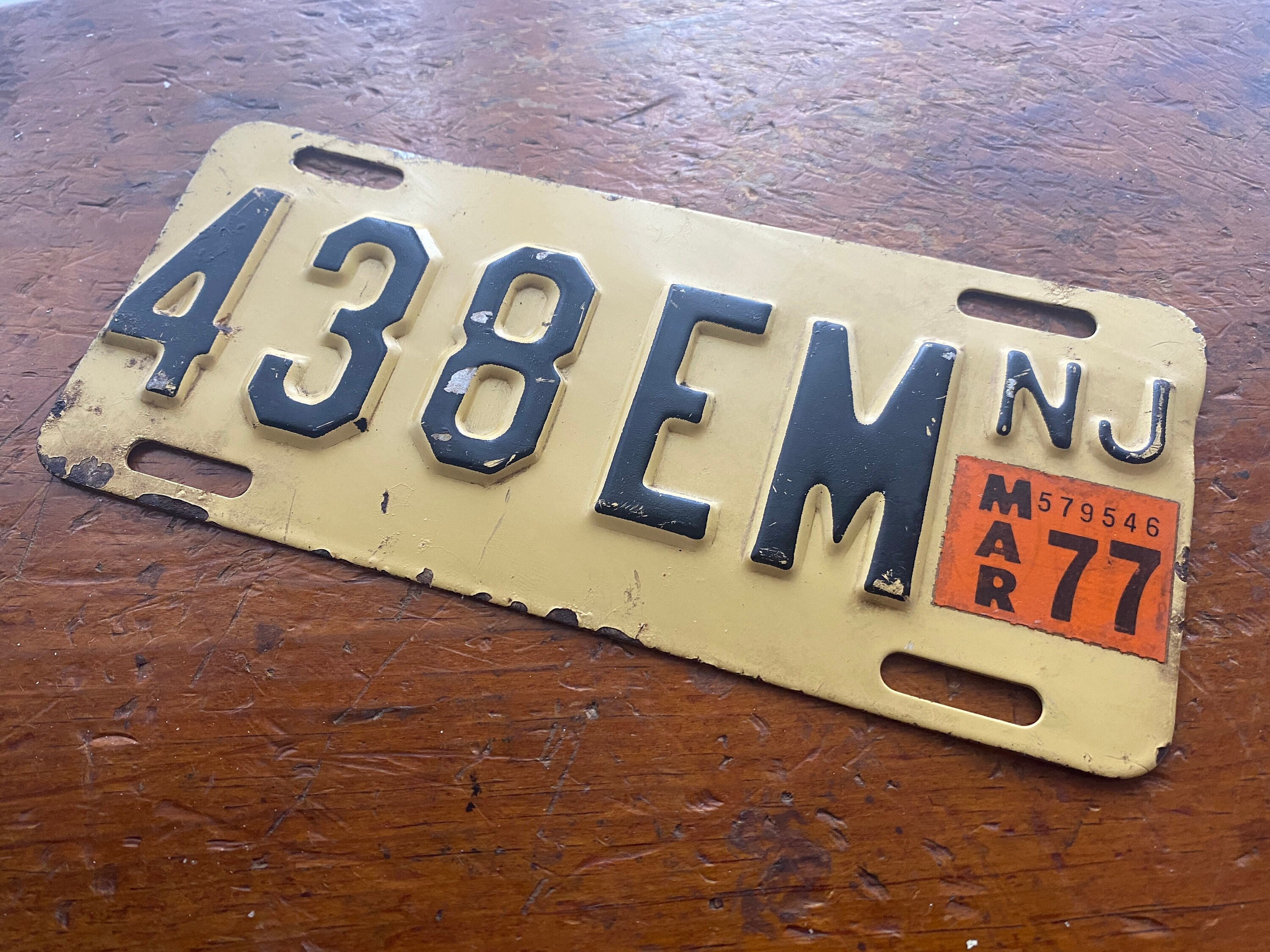 New Jersey Motorcycle 1977 License Plate