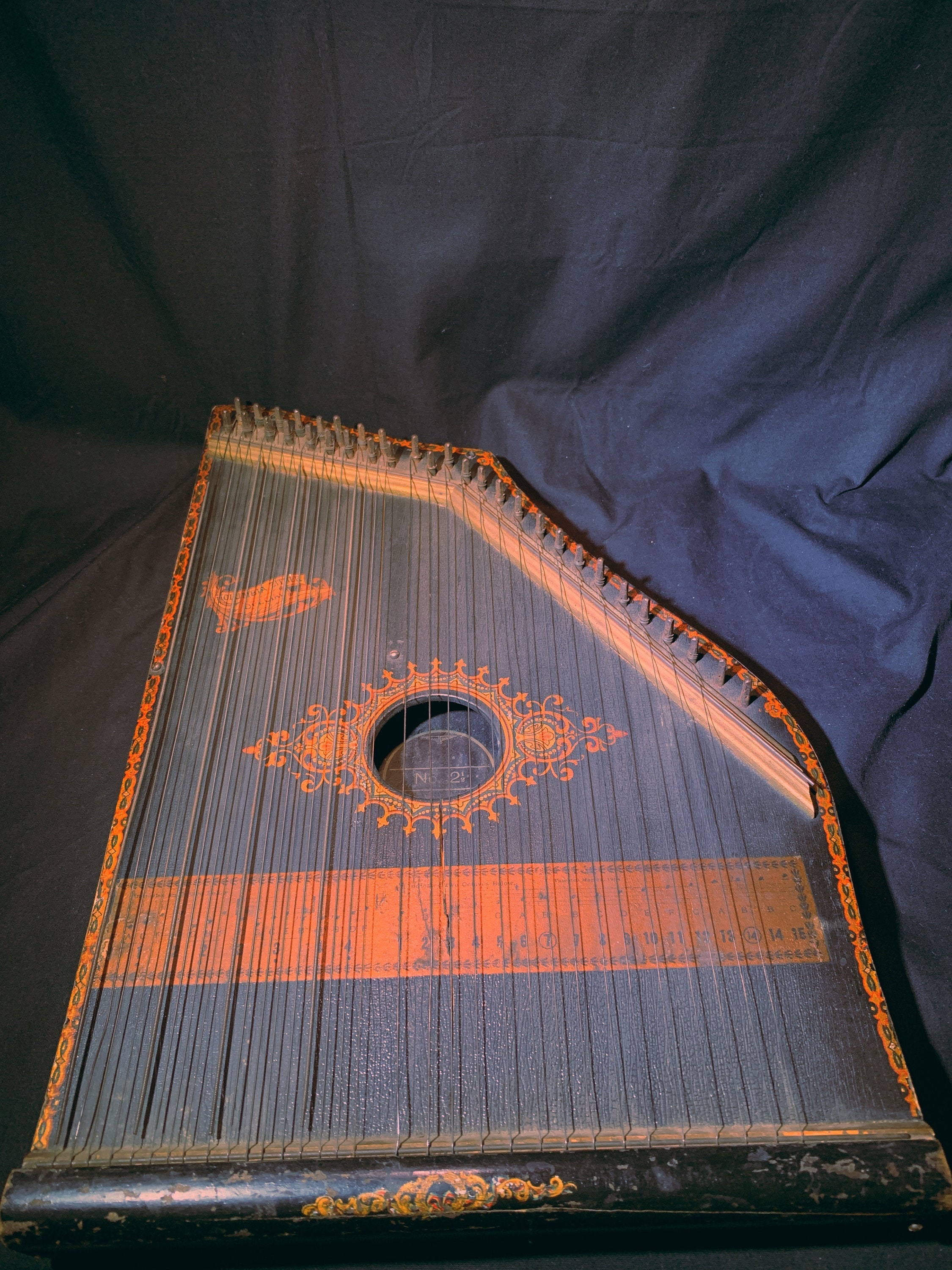 Antique Harp Columbia Zither No. 2 1/2 (Circa Early 1900s)