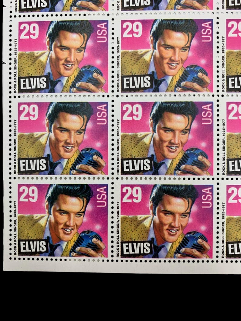 1993 United States Postal Stamps - Elvis Presley - Full Mint Sheet - Etsy