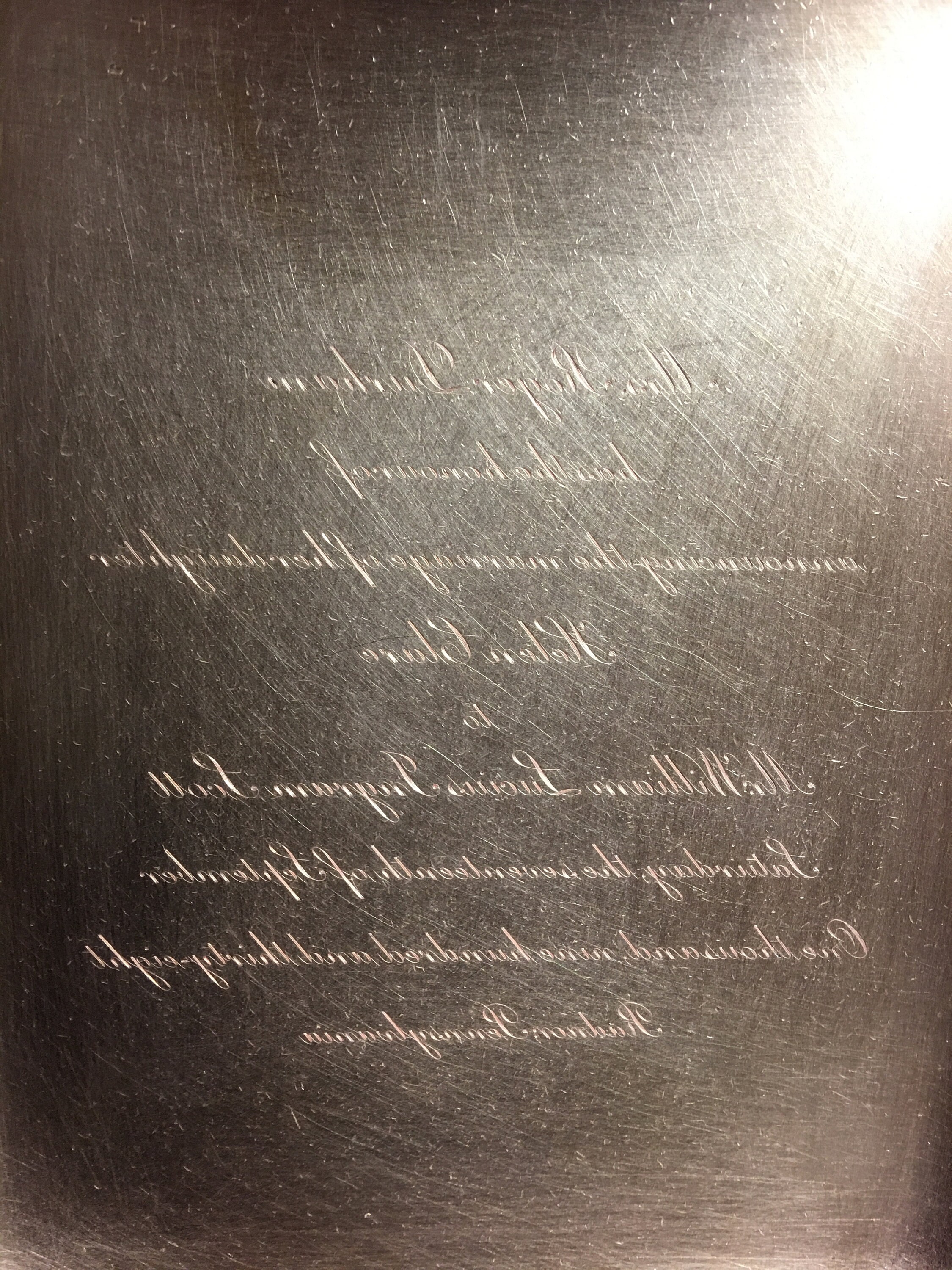 1938 Solid Copper Tiffany and Co. Wedding Invitation Tray