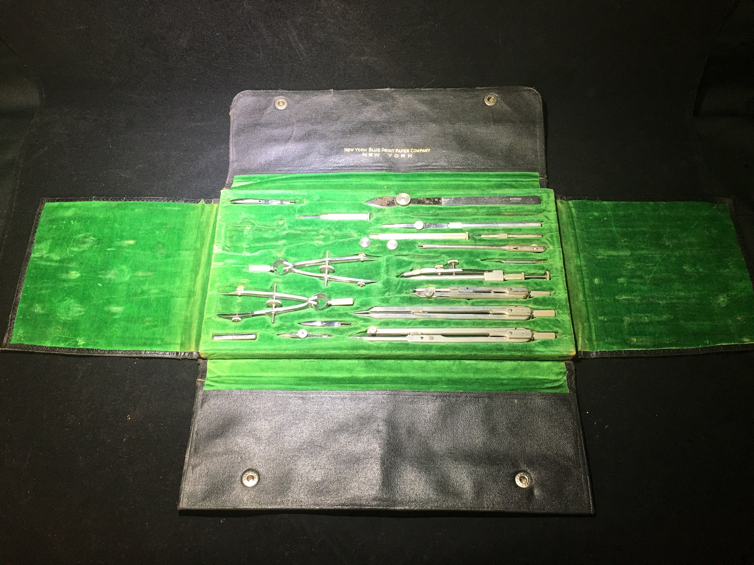 17 - Piece Vintage German Made Drafting Tool / Engineering Instruments